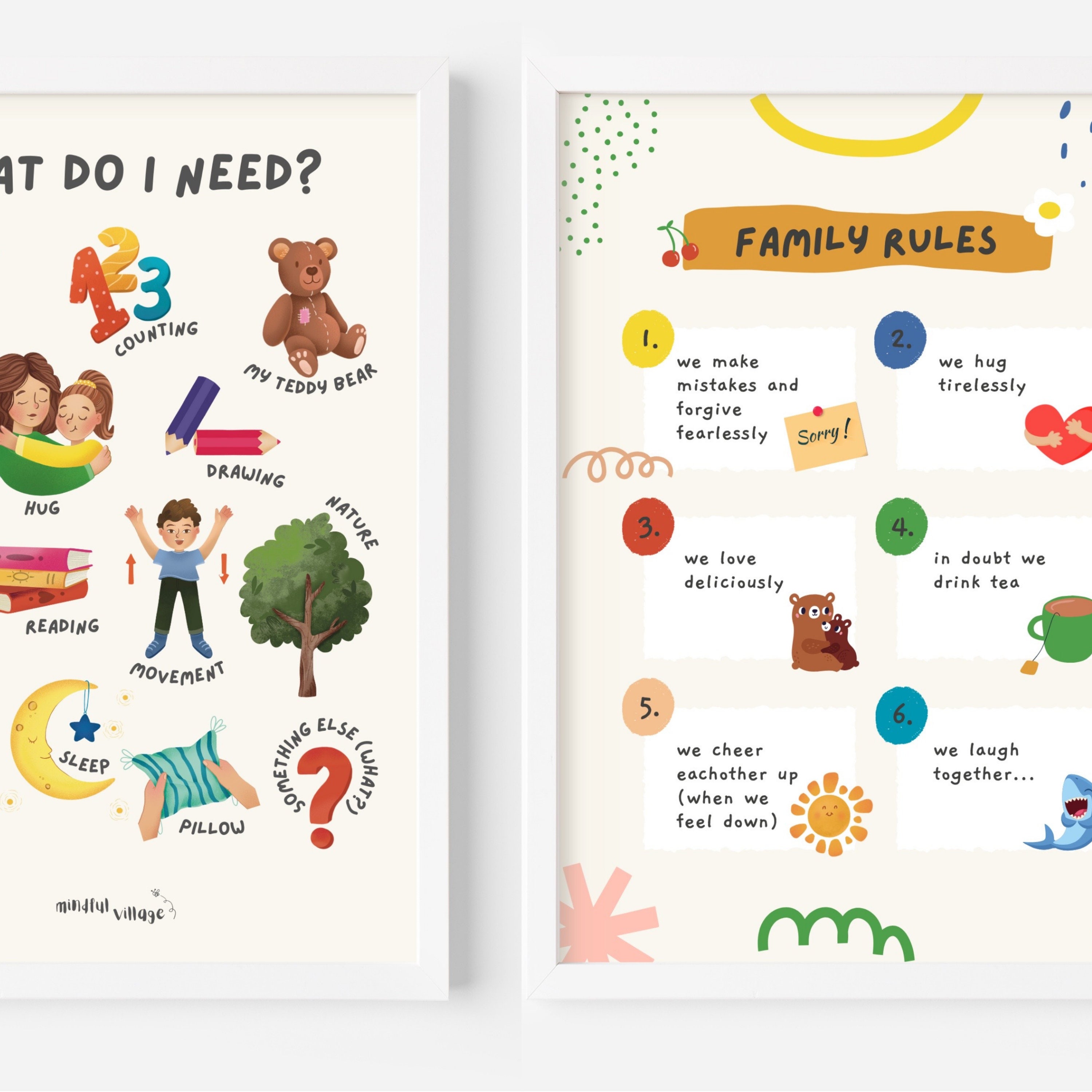 Calming Corner Kit Printable Posters & Flash Cards Mindful Village ...