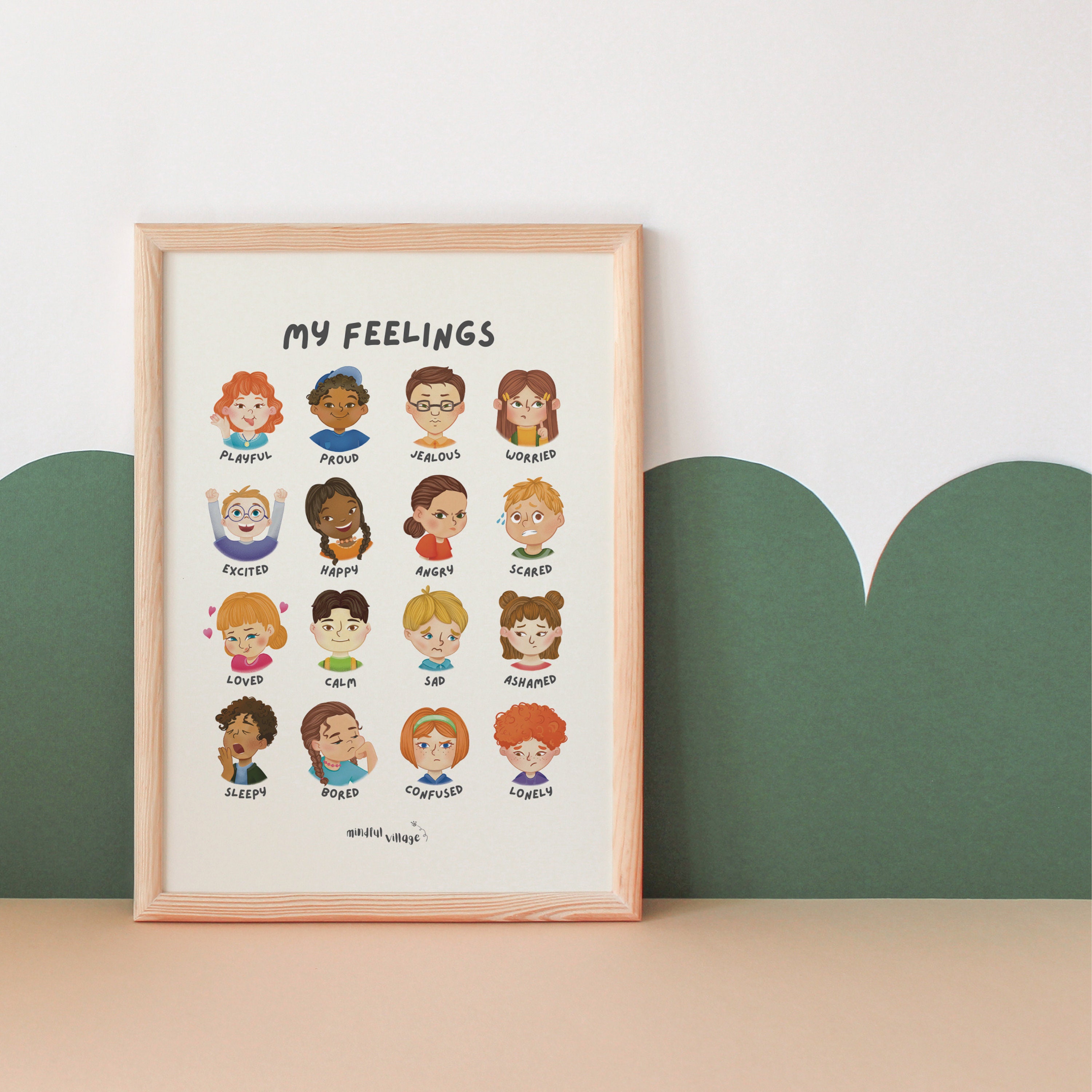 Feelings Bundle Printable Poster Flash Cards Mindful Village - Etsy