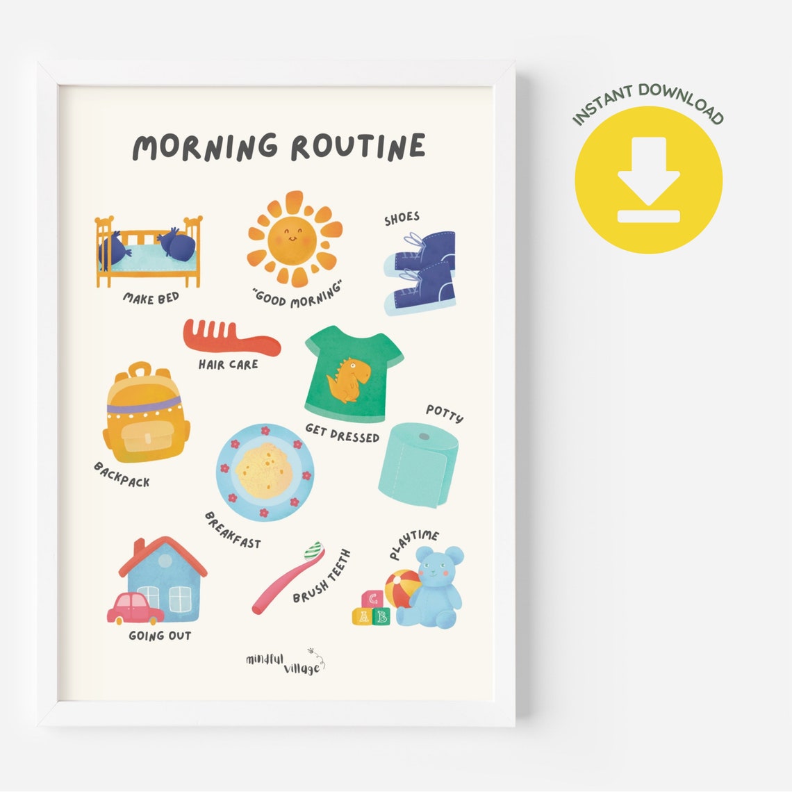 Montessori Morning Routine Poster for Toddlers - Etsy UK