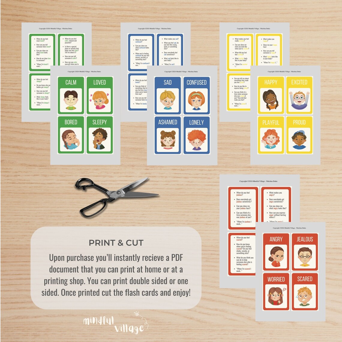 My Feelings Cards | Questions for Emotional Regulation | Mindful ...