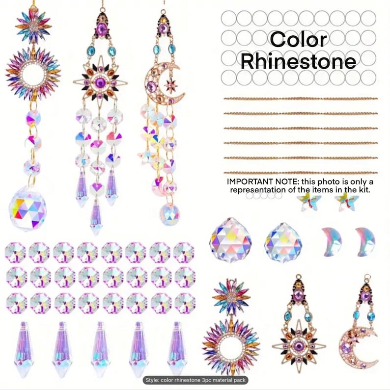 DIY Crystal Suncatcher Kit: Boho Window Hanging Craft Set - Etsy
