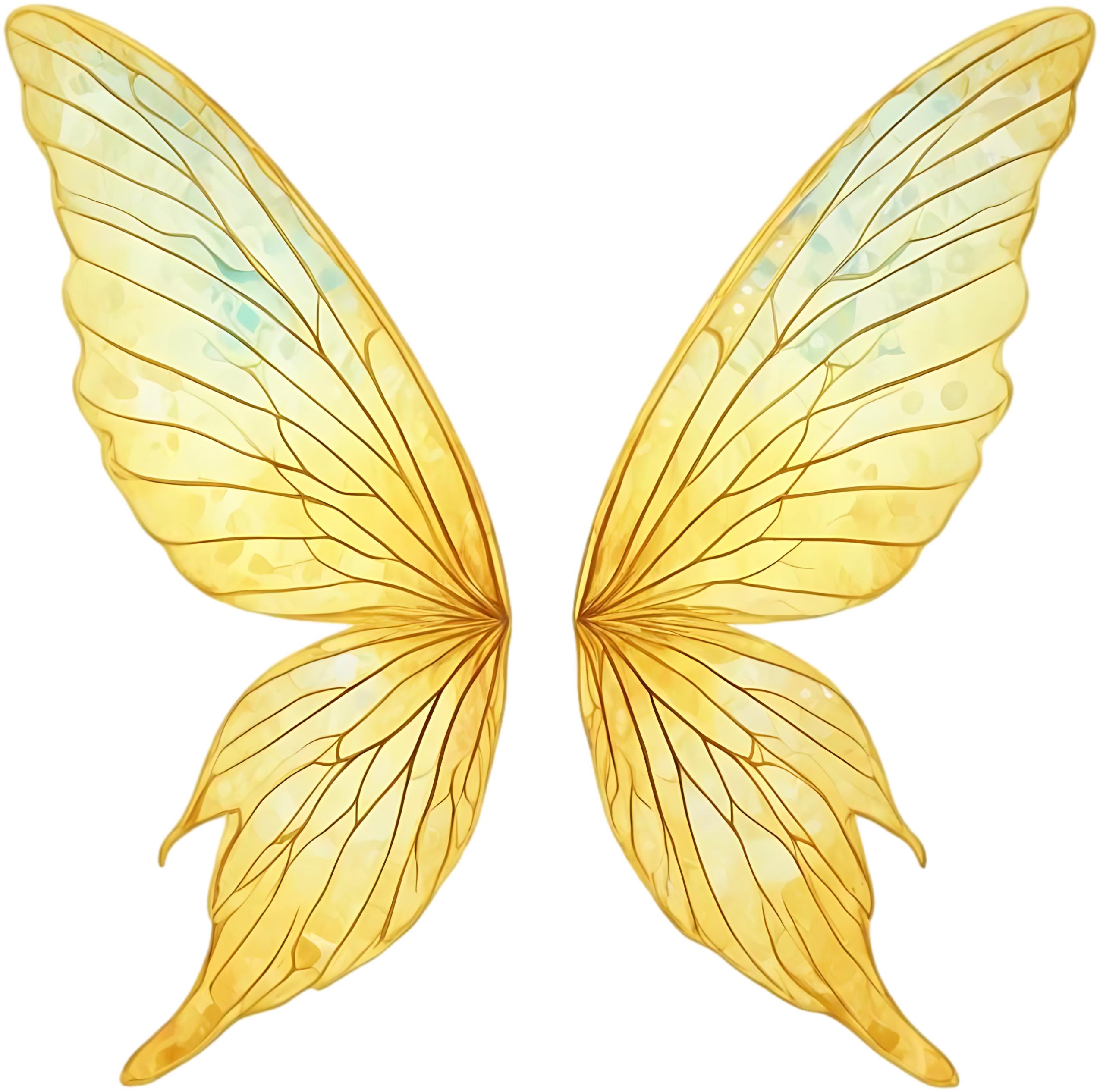 Watercolor Fairy Wings Clipart: Pastel Rainbow Angel Wings (PNG ...