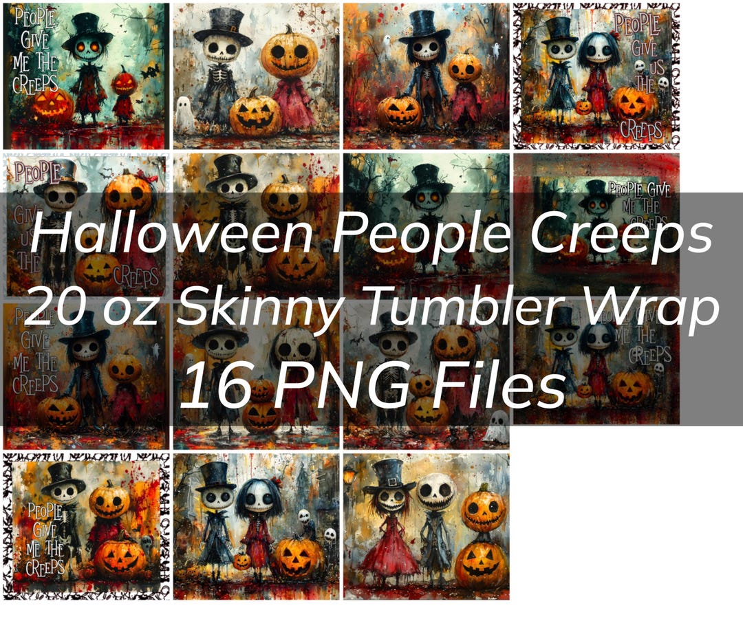 Whimsical Halloween Scarecrow and Pumpkin Characters - Instant Download ...