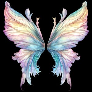 Ethereal Pastel Celestial Wings Clipart Bundle - Beautiful PNG ...