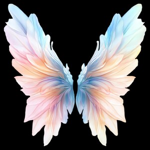 Ethereal Pastel Celestial Wings Clipart Bundle - Beautiful PNG ...