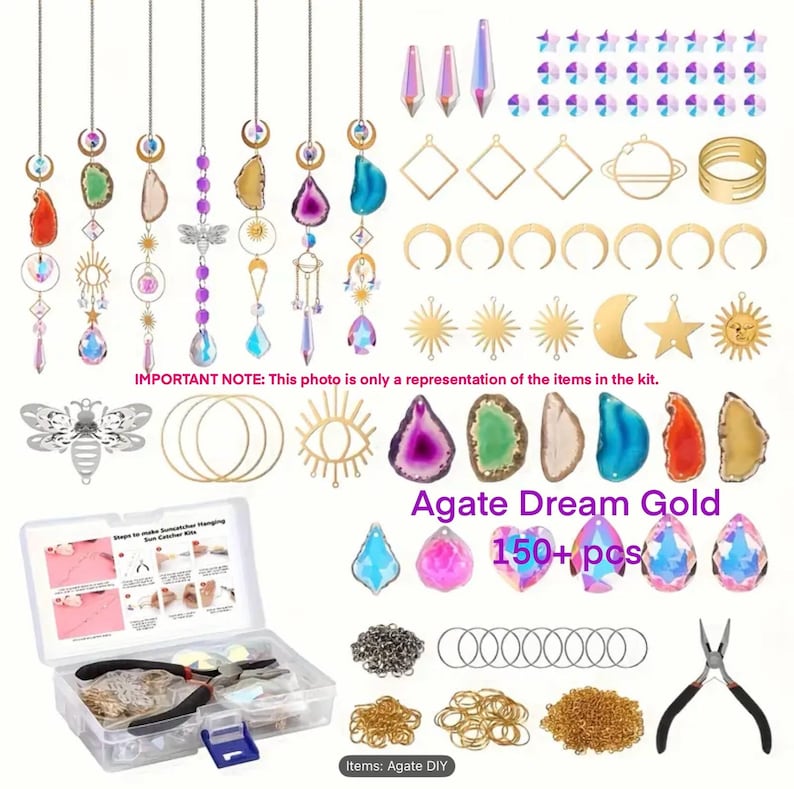 DIY Crystal Suncatcher Kits | Sun Catcher Making Supplies Sets | Boho ...