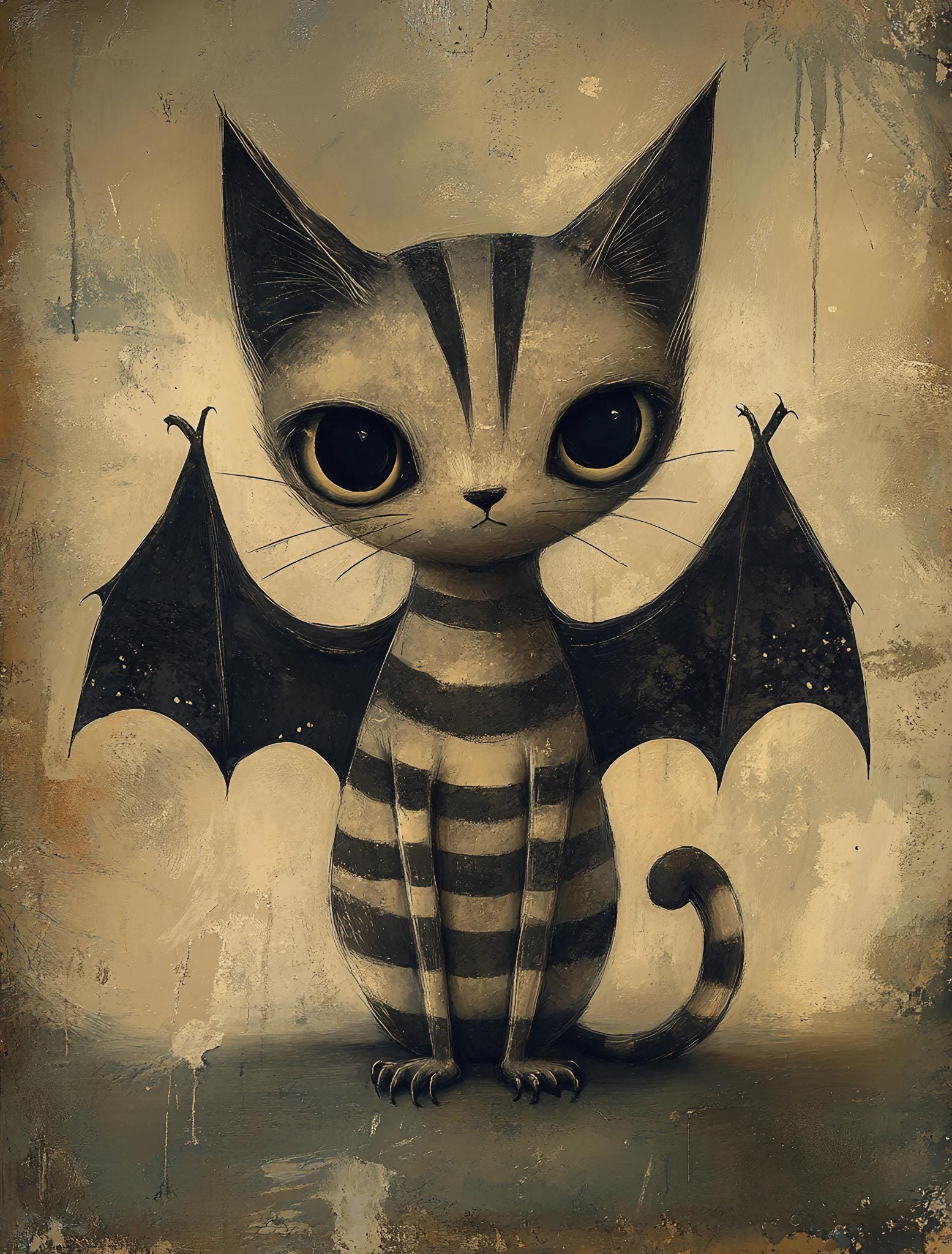 Gothic Whimsy Cartoon Clipart Bundle - Vintage Style Creepy and Spooky ...