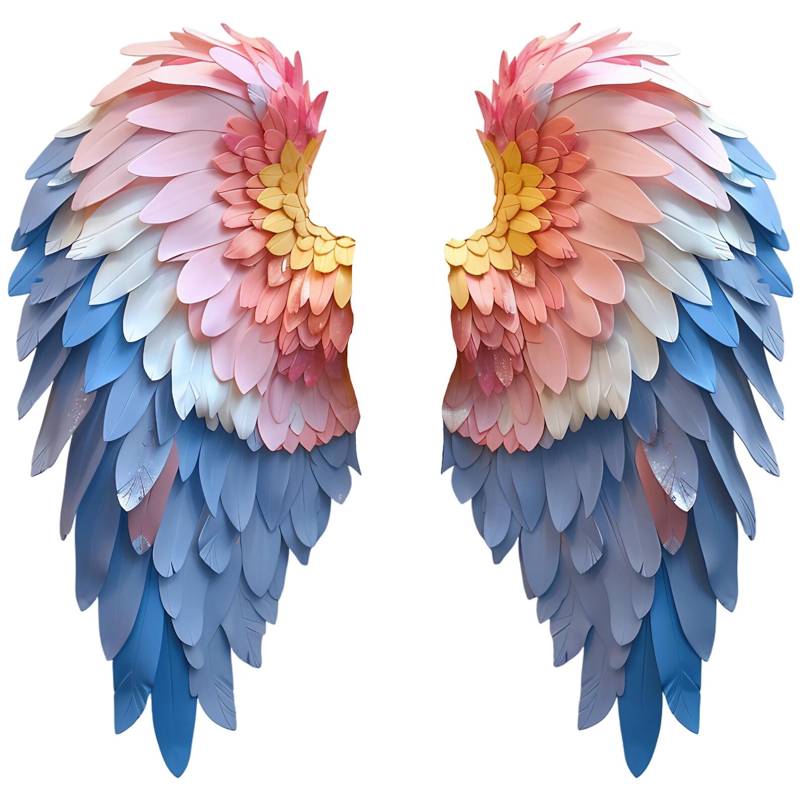 Iridescent and Clay Wings Clipart Bundle - Beautifully Designed Wings ...