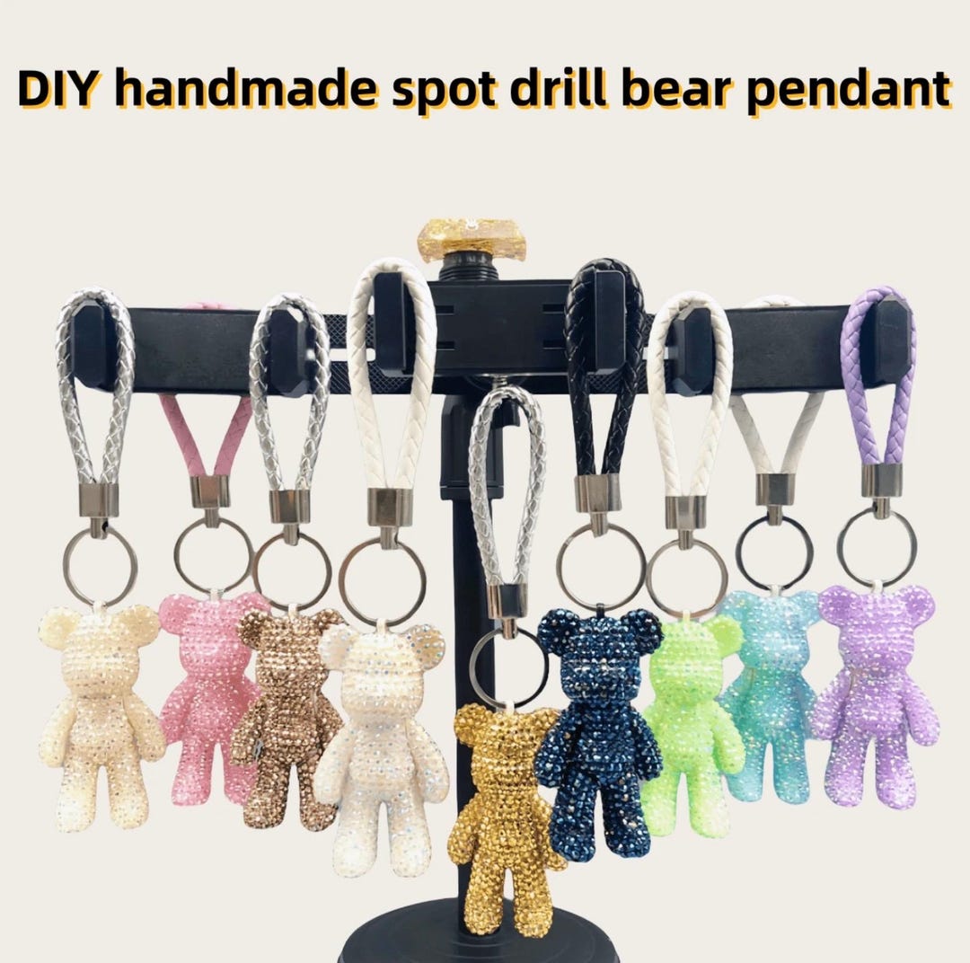 DIY Rhinestone Bling Bear Craft Kit: Kids Keychain Project - Etsy