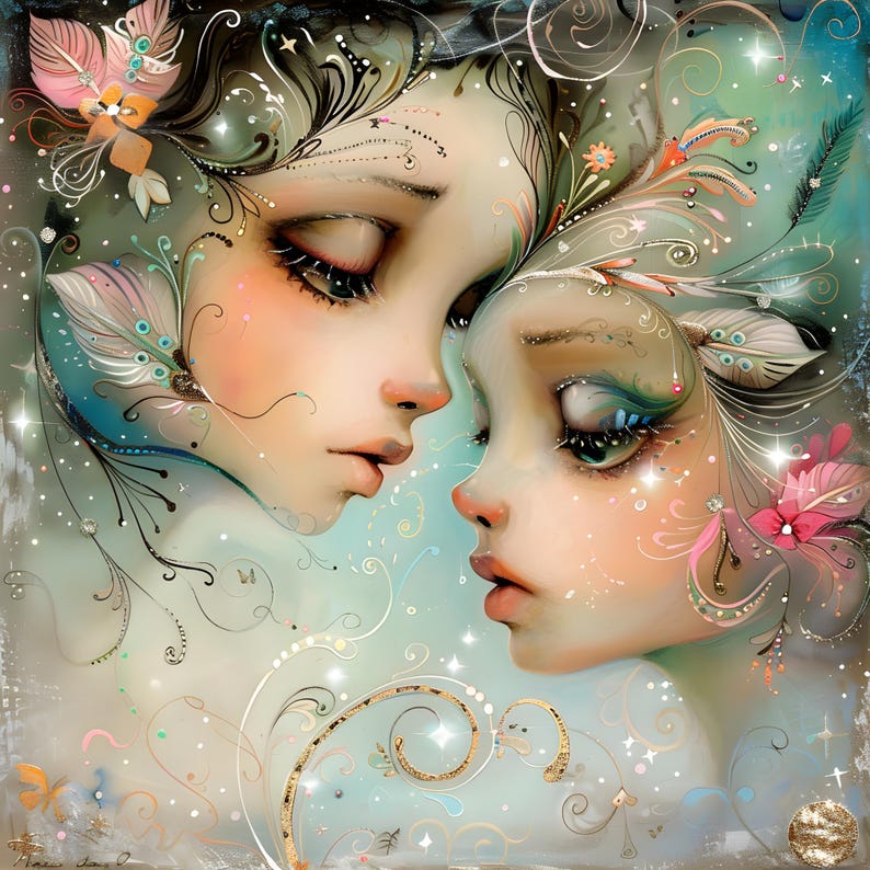 Celestial Whimsy Clipart Bundle Featuring Fantasy Creatures, Nature ...