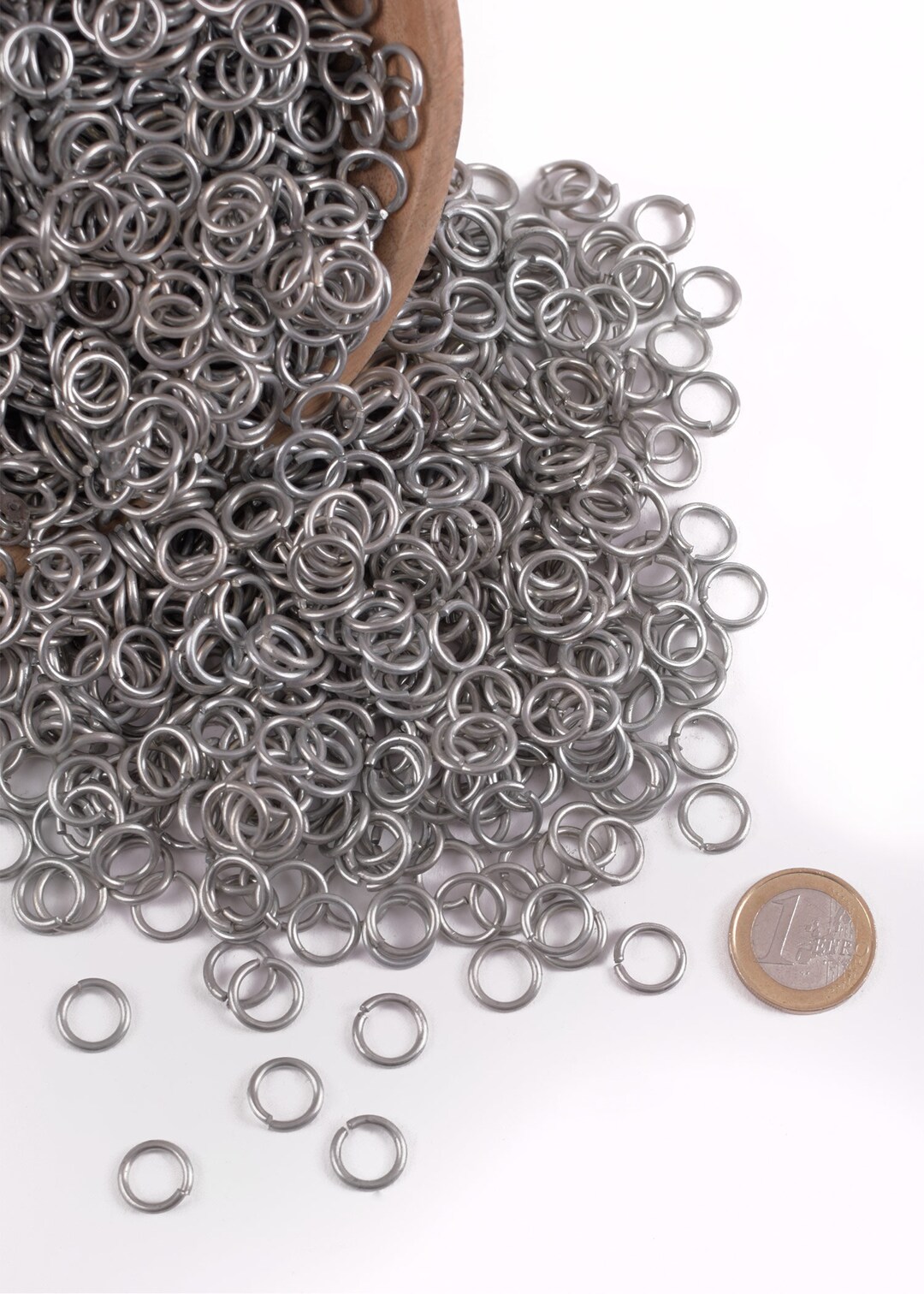 Loose Chain Rings, 3 Kg Package, Unriveted, Galvanized or Burnished, 9 ...
