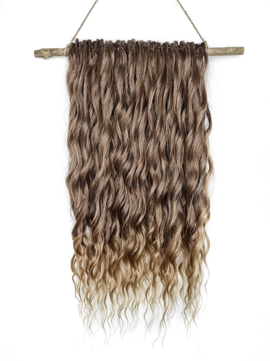 Dark Brown Wavy Dreads Extensions Caramel Brown Ombre Synthetic Wave ...