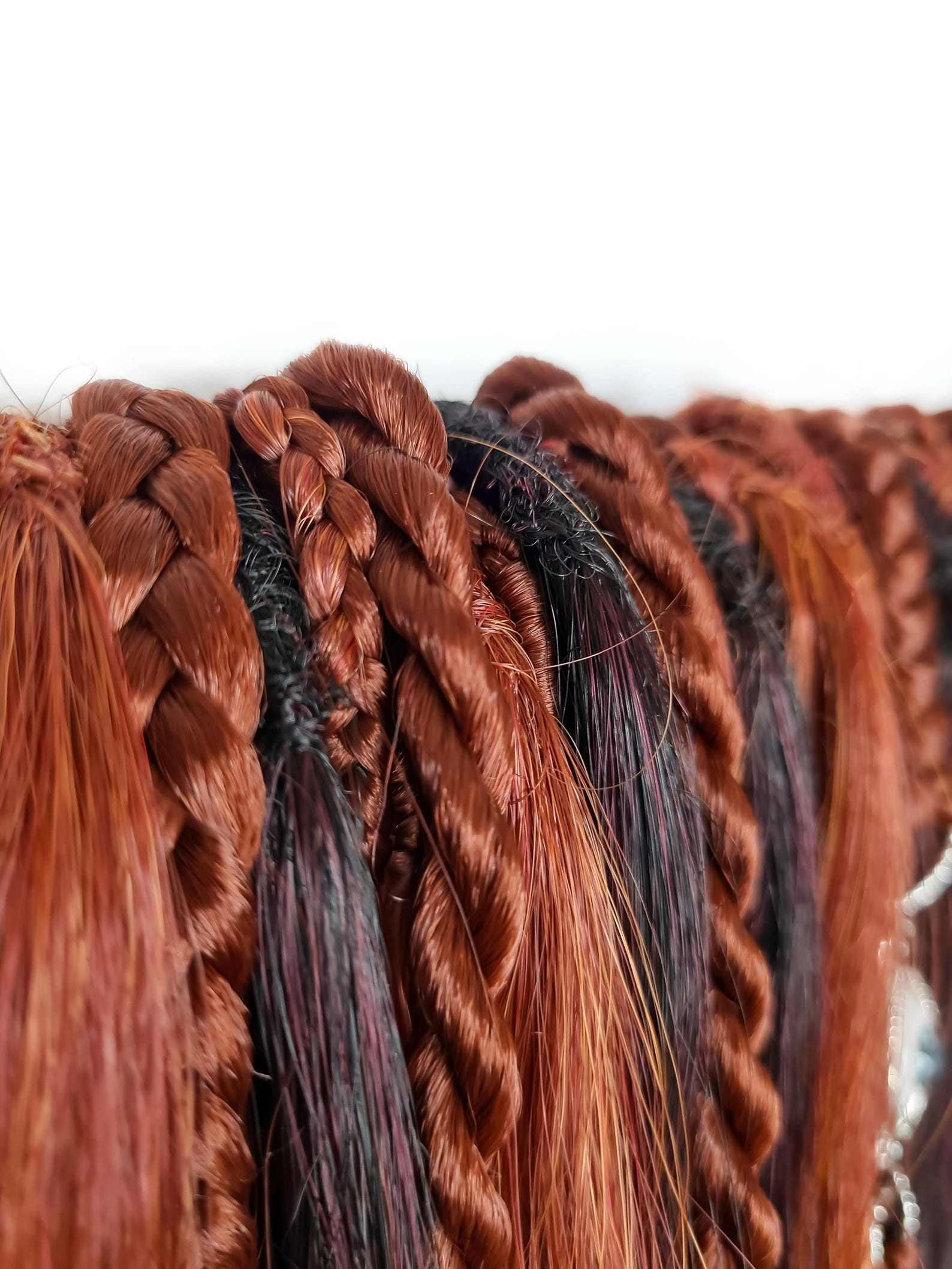 Ginger Long Pre Braided Wavy Hair Extensions Lose End Wavy Dreads ...