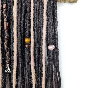 Brown and Pink Synthetic Curly Dreads DE SE Curly Dreadlock Extensions ...