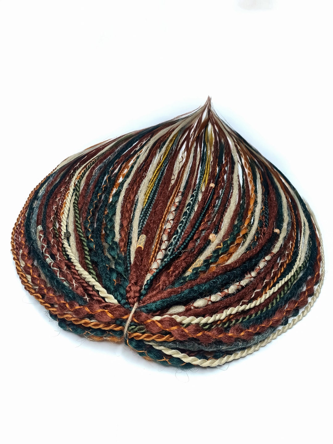 Forest Dreadlocks Set of сopper Green Dreadlocks & Braids Сopper, Olive ...