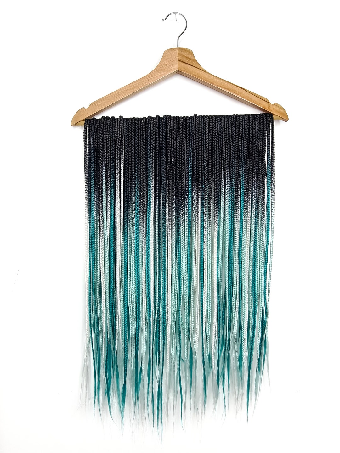 Emerald Braids Extensions Full Set De Synthetic Braids Extensions Ombre ...