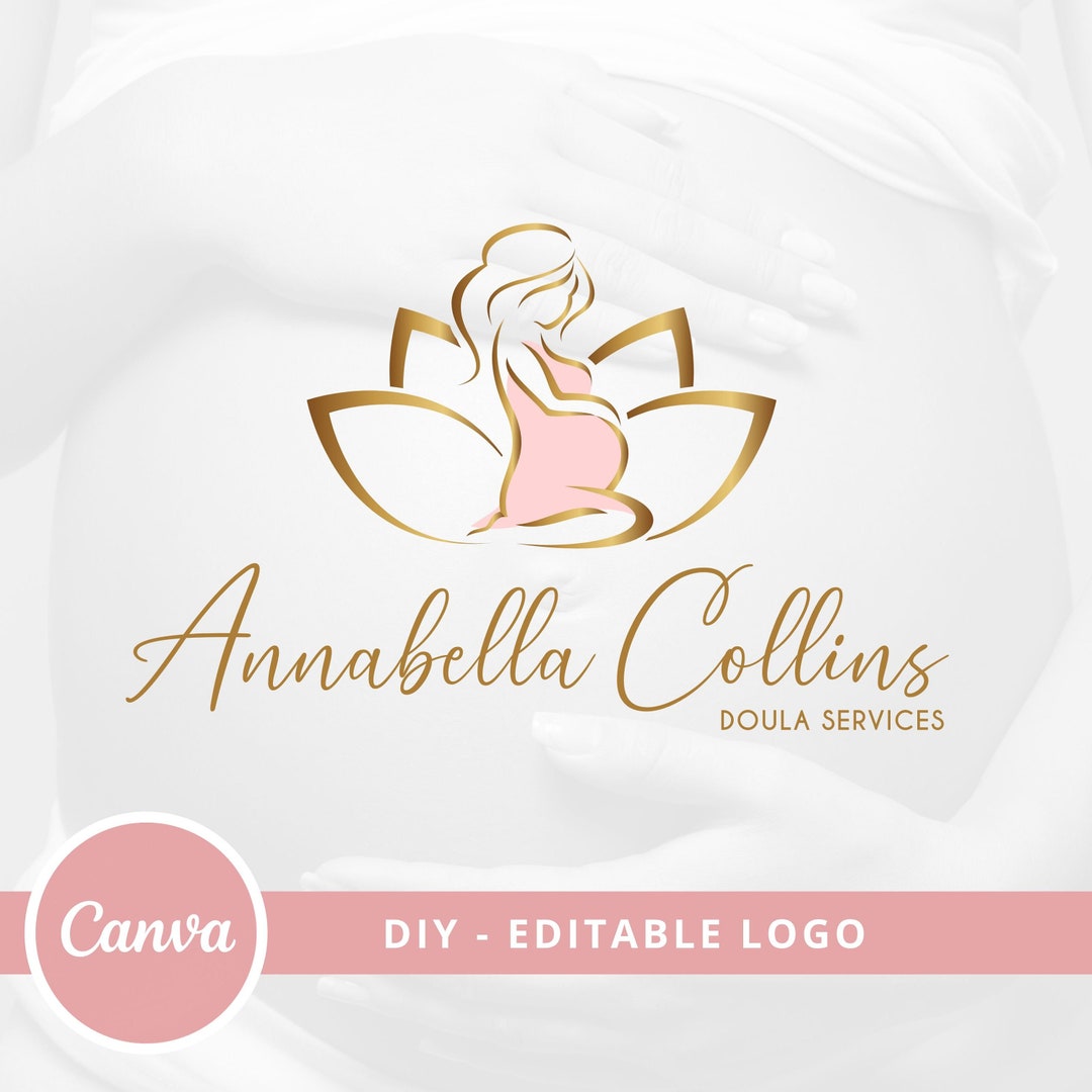 Doula Editable Canva Logo Template, Midwifery Premade Logo Design, DIY ...