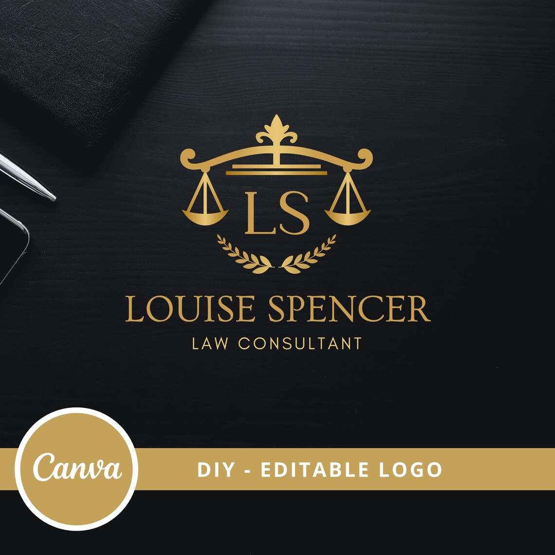 Law Firm Canva Logo Template, DIY Attorney Branding (editable) - Etsy