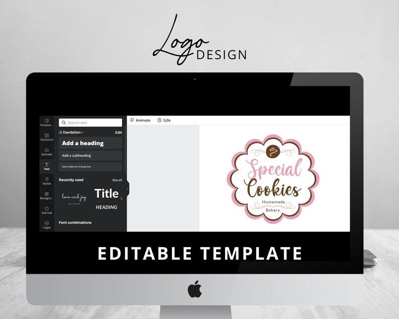 Bakery Canva Logo Template, Cookie Editable Logo, Small Business Baker ...