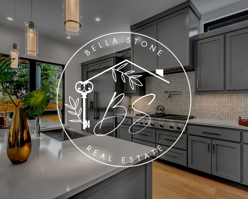 Real Estate Logo Design, Elegant House Editable Canva Logotemplate, DIY ...