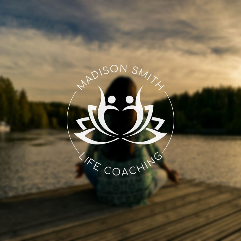 Lotus Human Canva Logo Template, DIY Wellness Design - Etsy