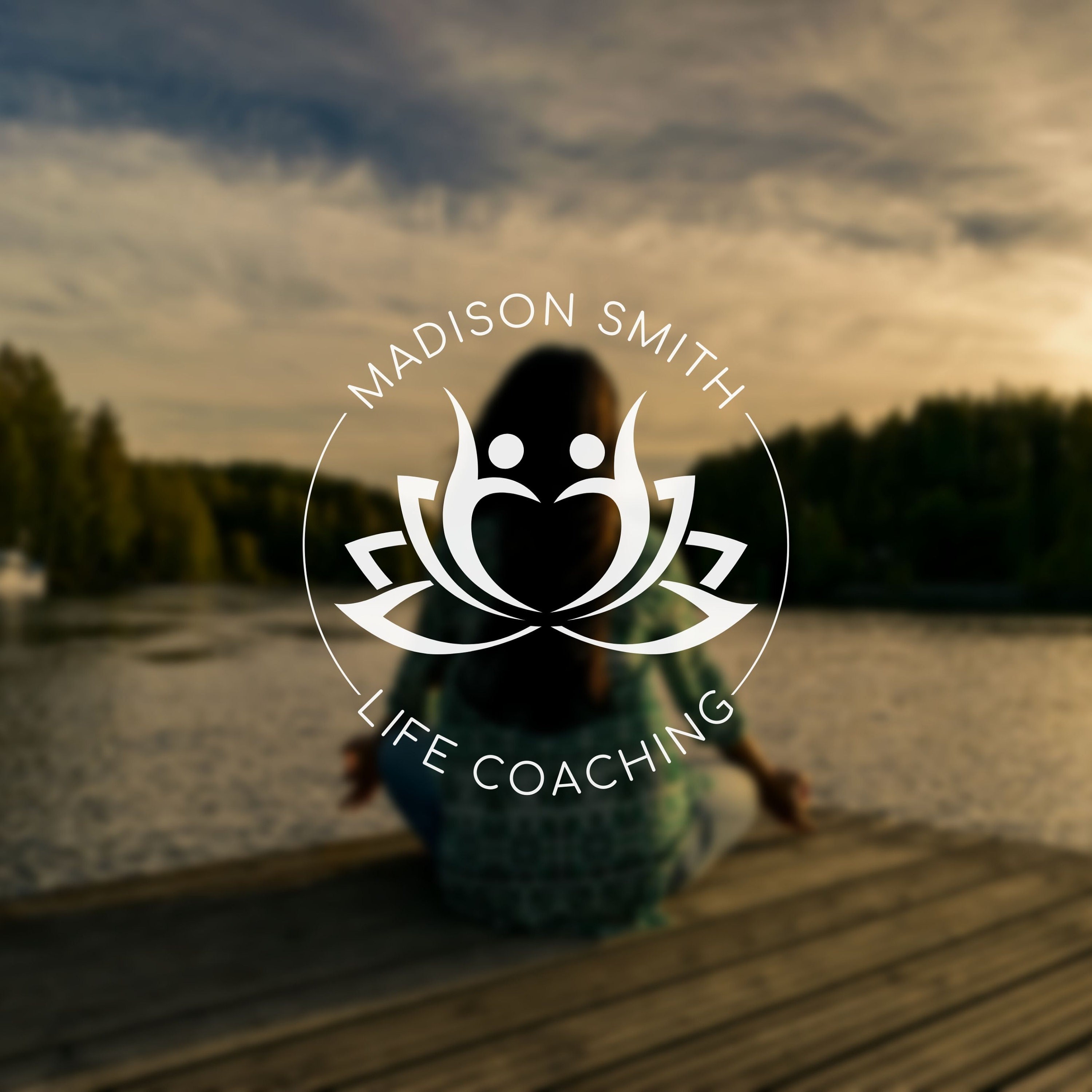 Human Lotus Editable Logo Design, Wellness Canva Logo Template, Life ...
