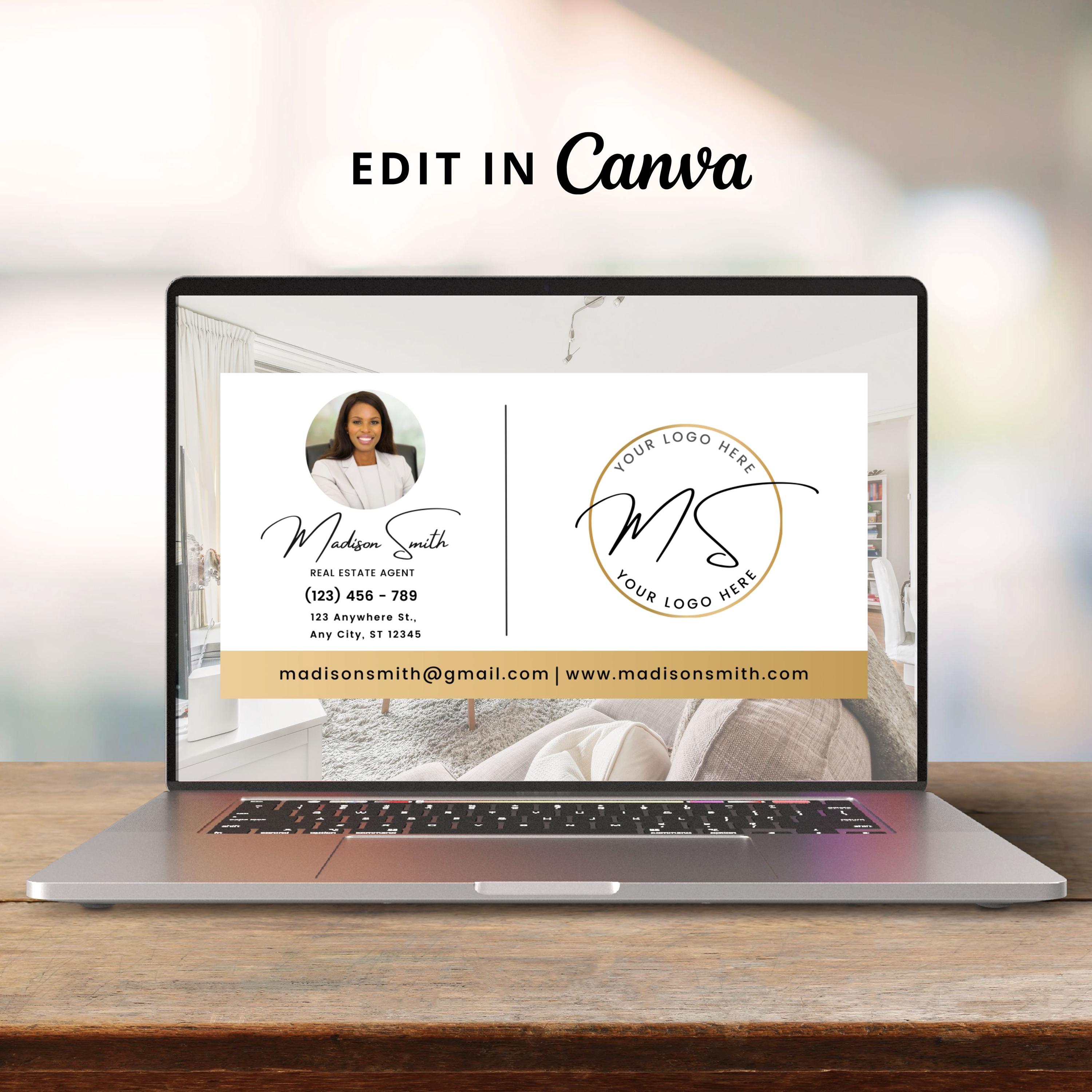 Real Estate Email Signature Template Canva, Realtor Email Signature ...