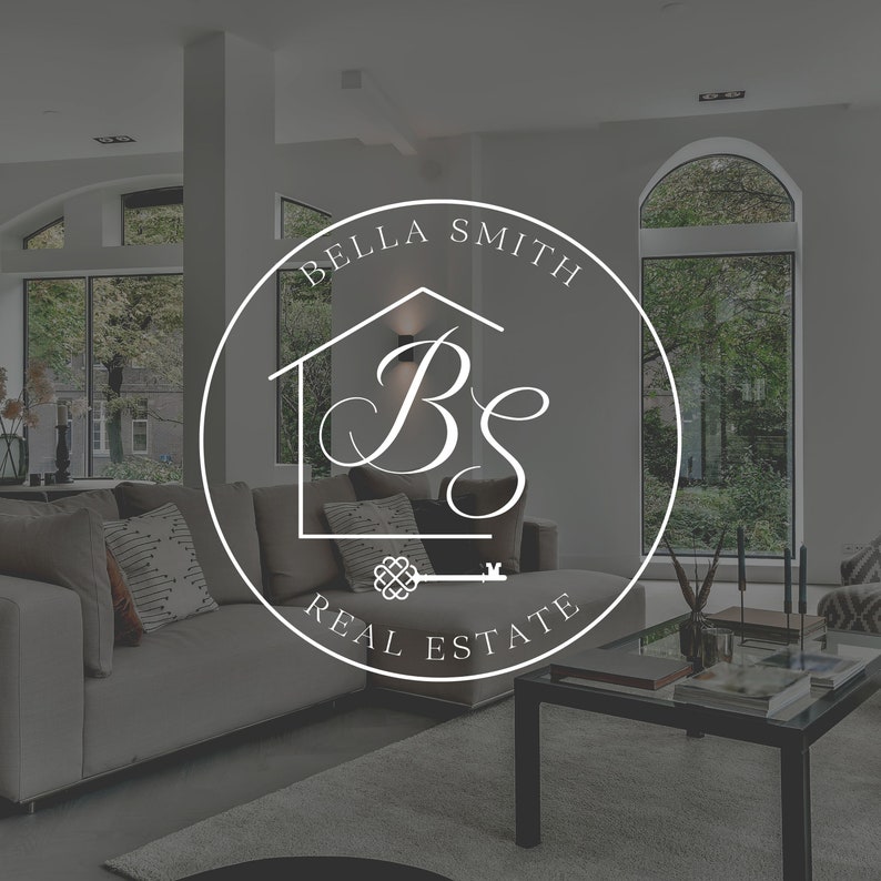 Real Estate Key Logo Design, House Editable Canva Logo Template, DIY ...