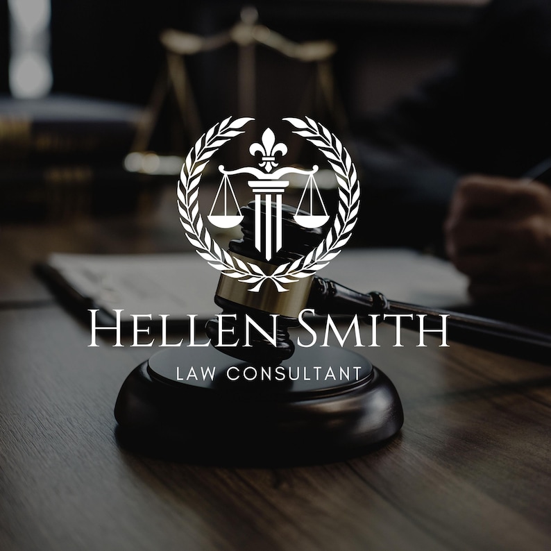 Law Firm Logo Canva Template, Elegant Attorney Branding (editable) - Etsy