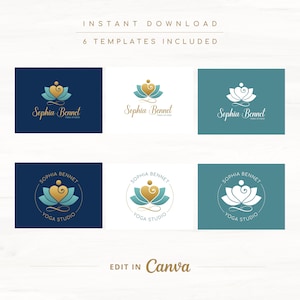 Infinity Lotus Flower Editable Logo Design, Wellness Logo Canva ...