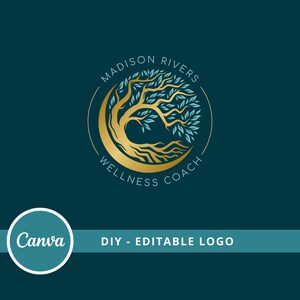 Tree of Life Canva Logo Template, DIY Wellness Coaching Logo (editable ...