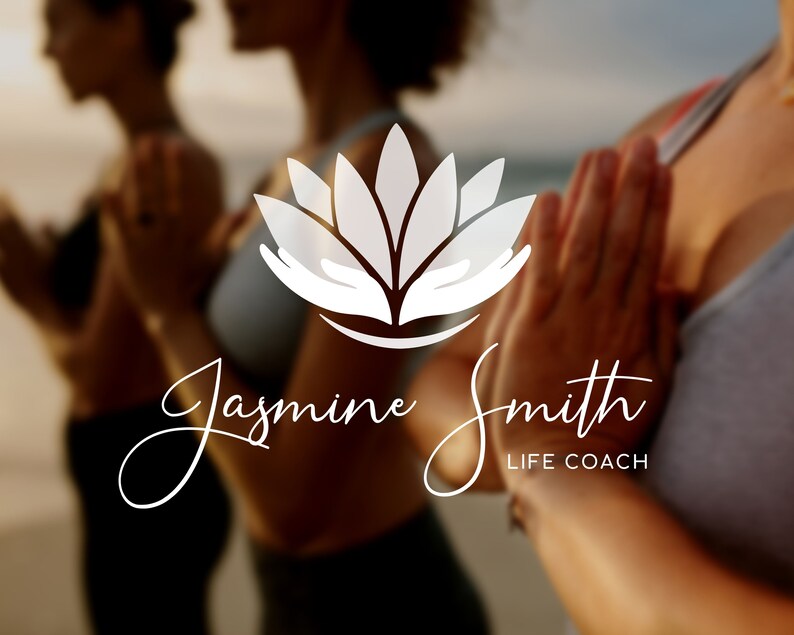 Lotus Flower DIY Logo Design, Wellness Canva Template (editable) - Etsy