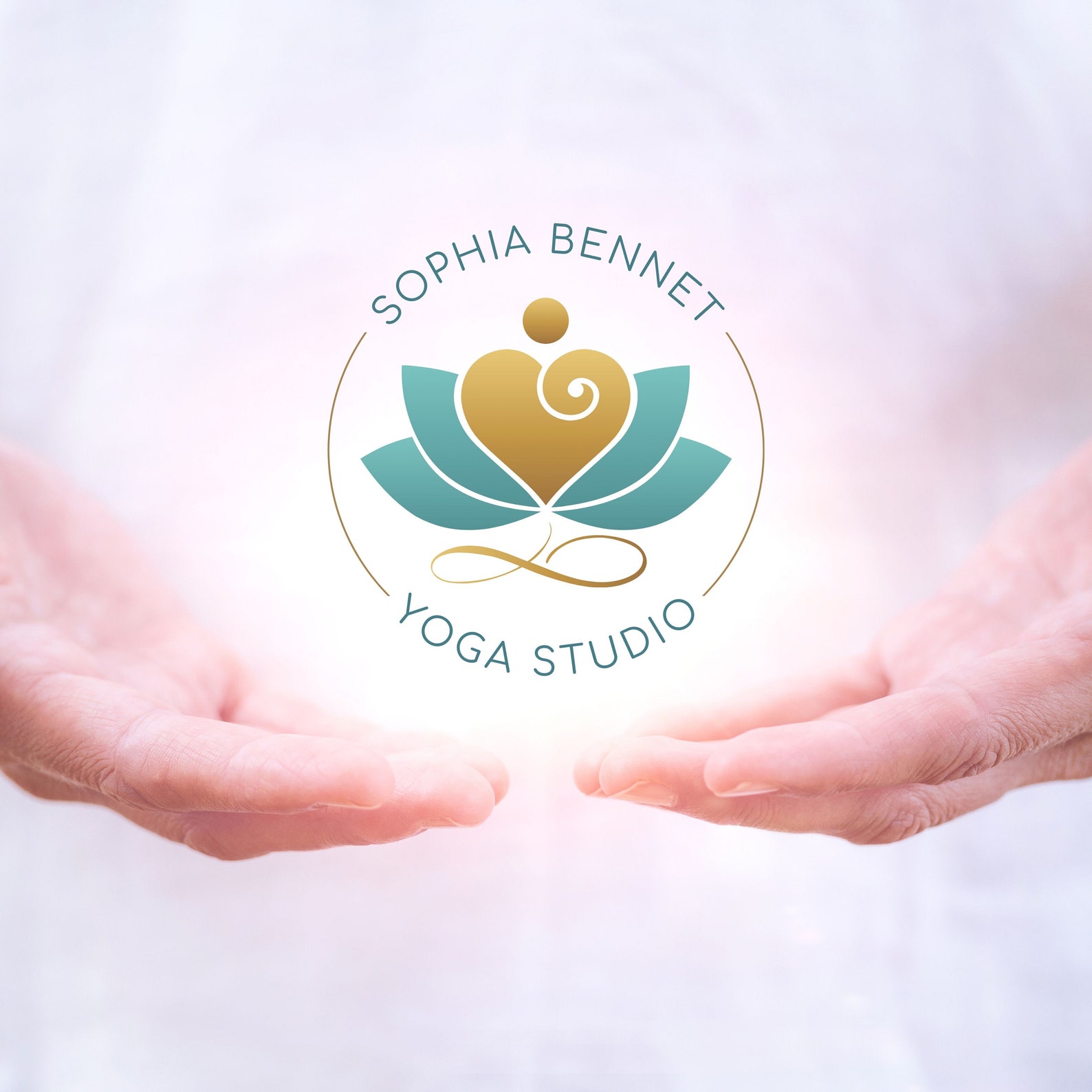 Infinity Lotus Flower Editable Logo Design, Wellness Logo Canva ...