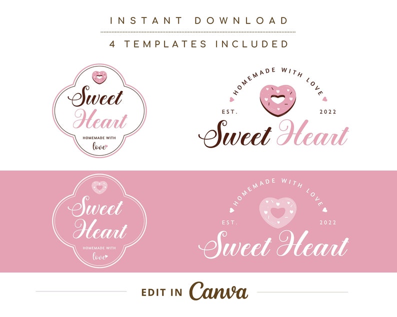 DIY Bakery Canva Logo Template, Pastries Editable Logo, Small Business ...