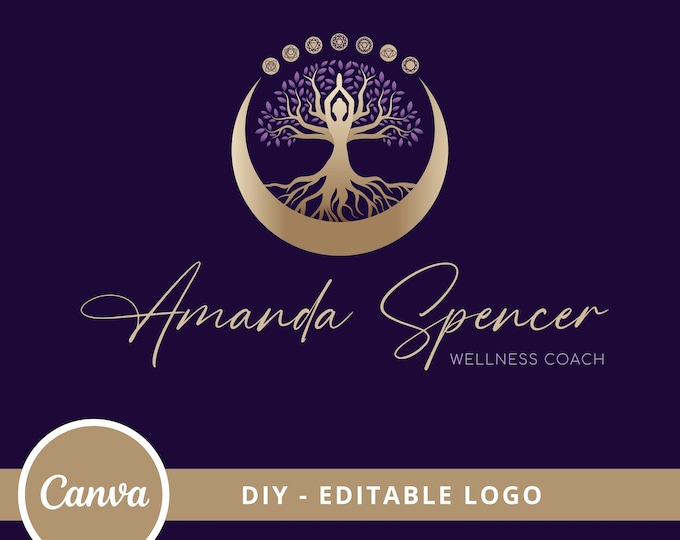 TREE of LIFE DIY Logo Design, Tree Woman Logo, Wellness Logo Canva ...