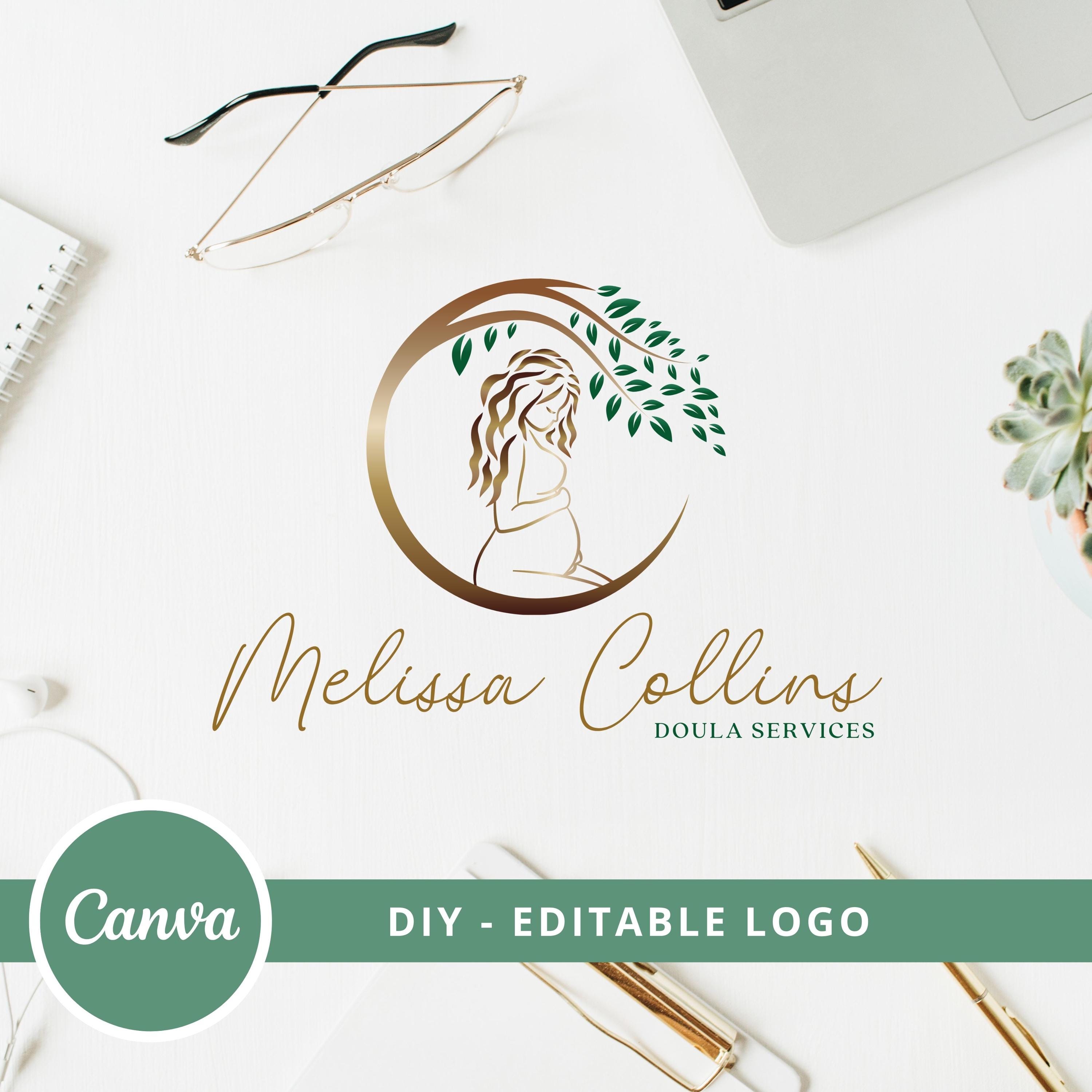 Doula Canva Template Branding Kit: Logo, Business Card, Email Signature ...