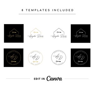 Real Estate House DIY Logo, Editable Logo Canva Template, Realtor Key ...