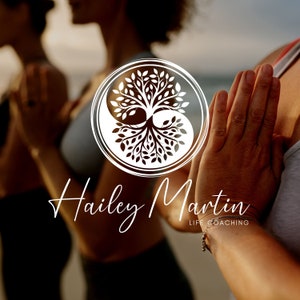 Yin Yang Tree Editable Logo, Tree of Life Wellness Canva Logo, DIY Life ...