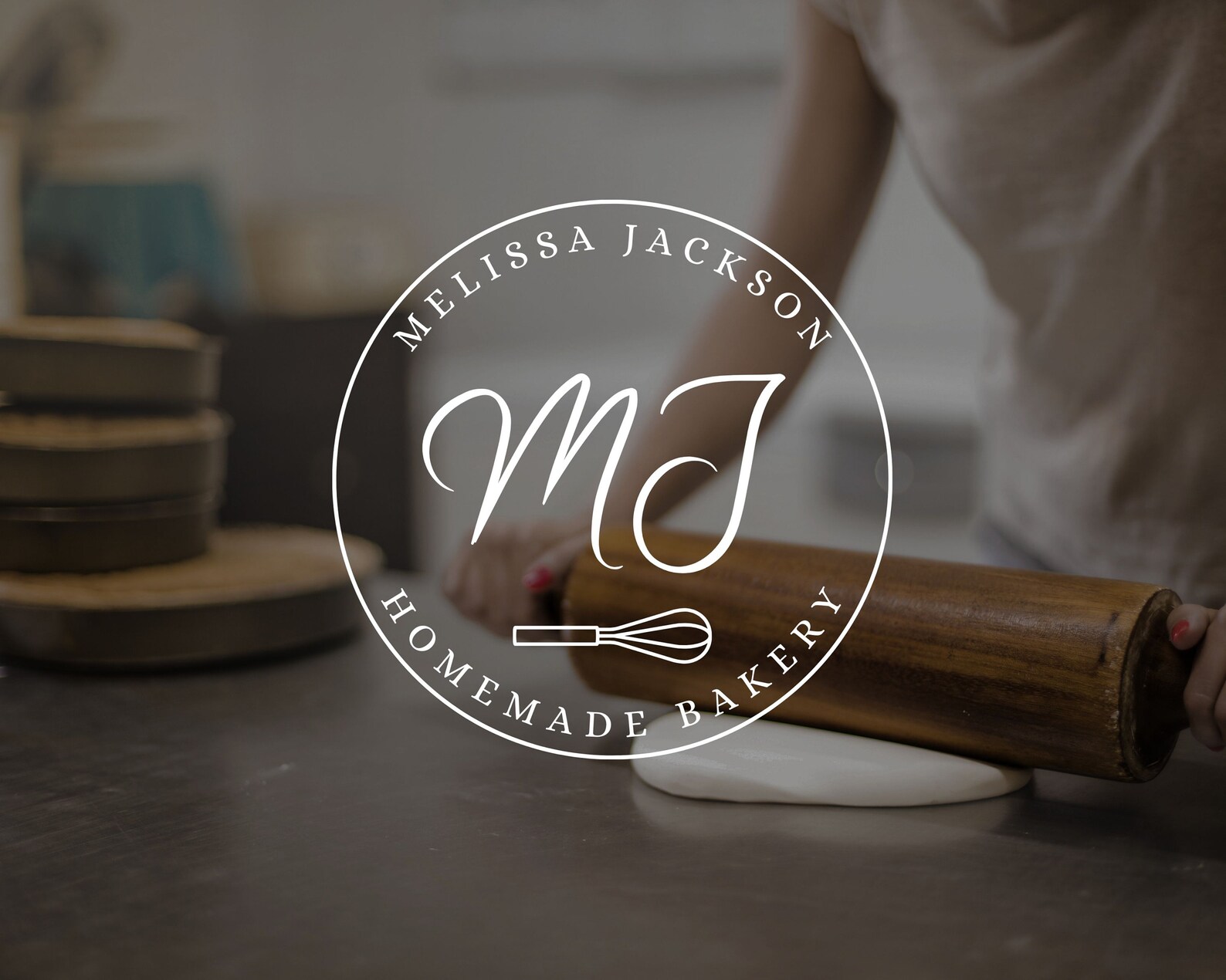 Bakery Logo Canva Template Design, Watercolor Floral Bakery Editable ...