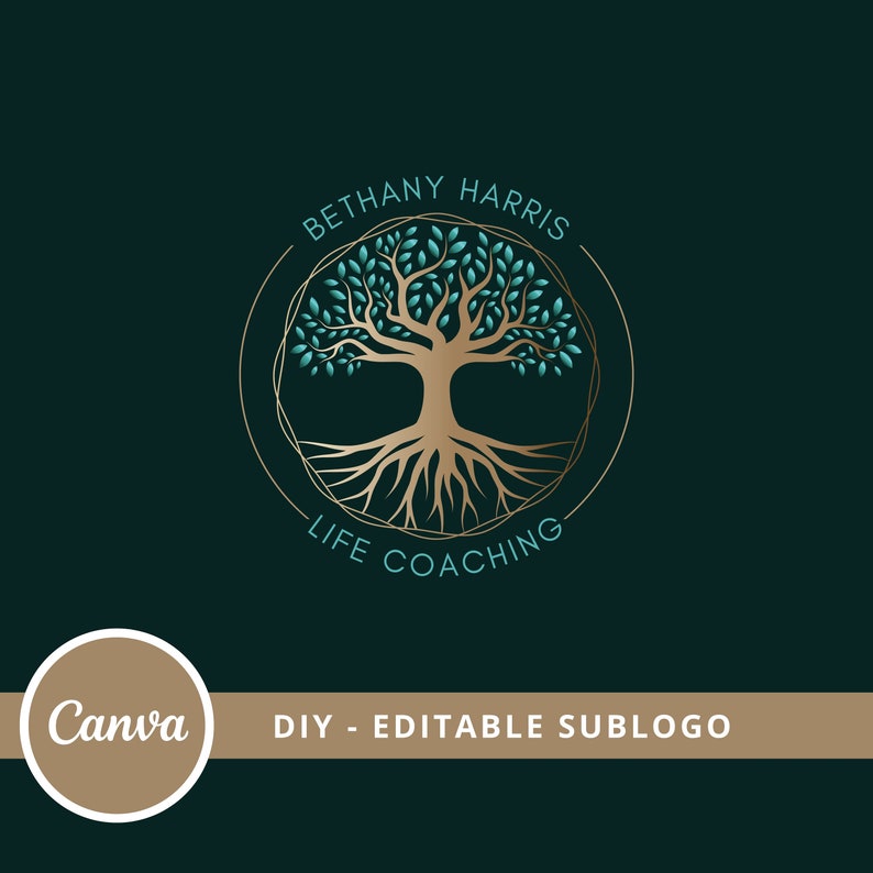 Tree of Life Logo Template, Editable Canva Design (DIY) - Etsy