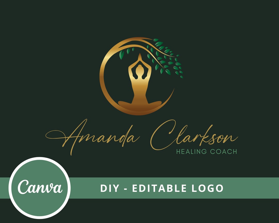 Tree of Life Editable Canva Logo, DIY Wellness Logo, DIY Life Coaching ...
