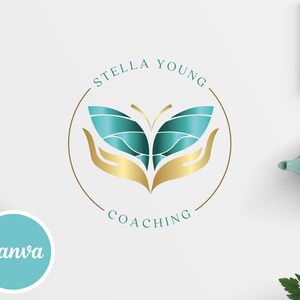 Butterfly Coaching Canva Logo Template, Wellness Spa Design (editable ...