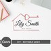 Real Estate Heart Key Logo Design, House Editable Canva Logo Template ...
