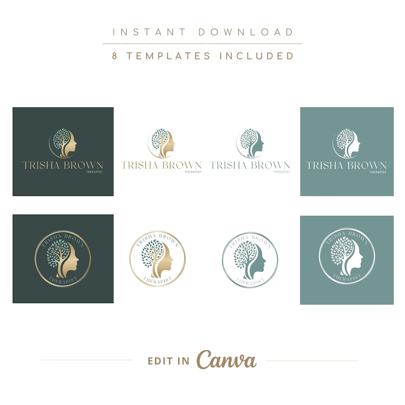 Mind Tree Canva Logo Template, DIY Editable Psychology Design - Etsy