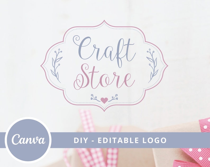 DIY Craft Store Logo, Craft Shop Canva Logo Template, Editable Craft ...