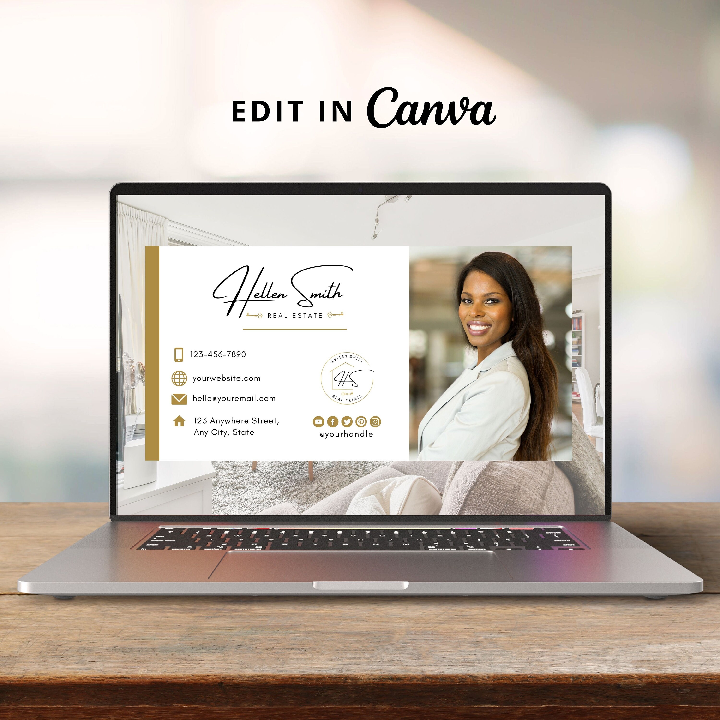 Real Estate Email Signature Template Canva, Realtor Email Signature ...
