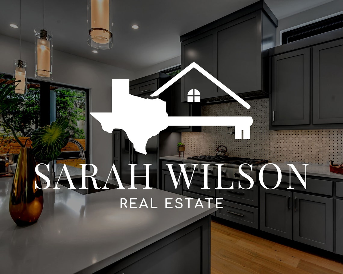 Texas Realtor Logo Design, House & Key Canva Template (DIY Editable) - Etsy