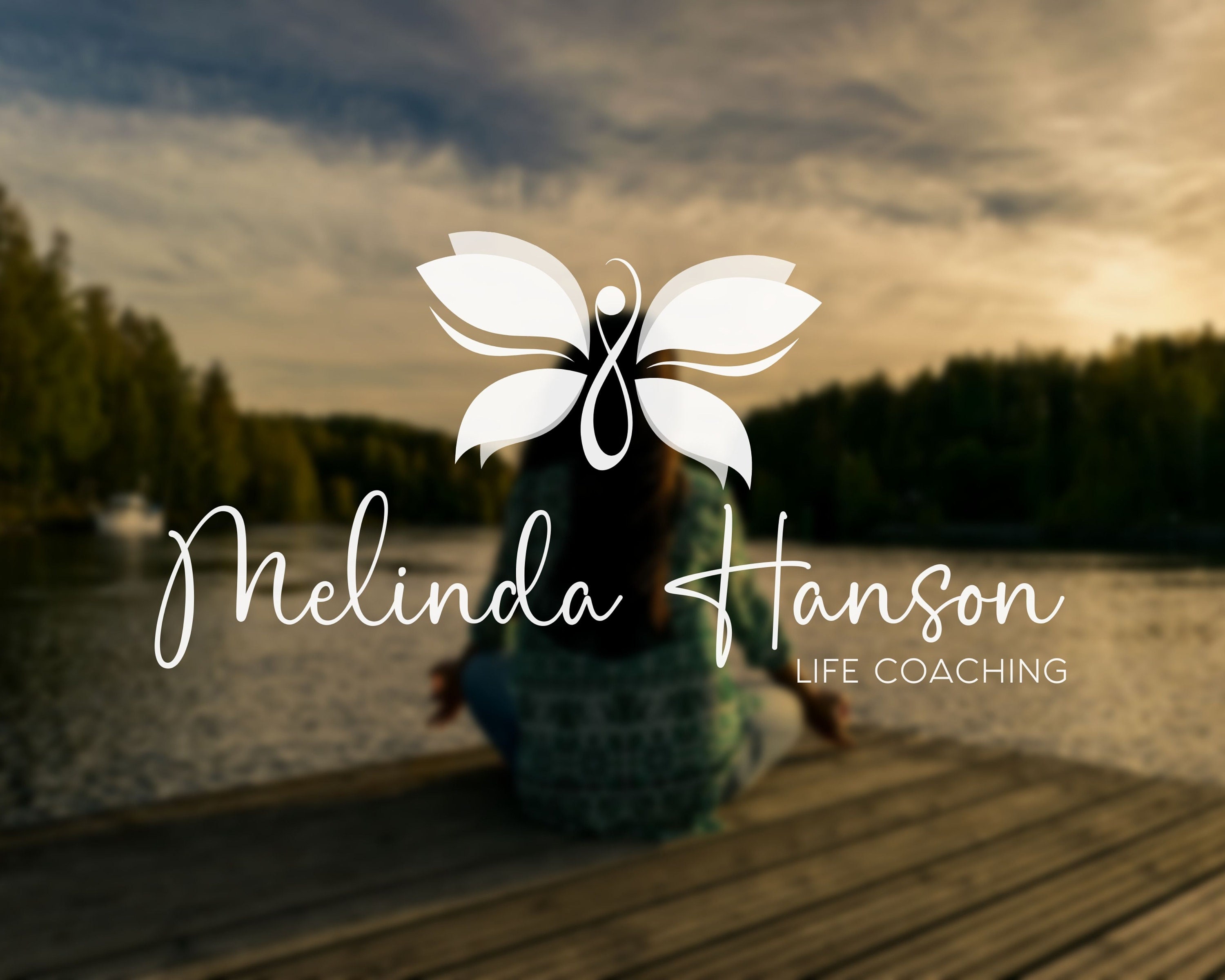 Butterfly Infinity DIY Editable Logo, Wellness Spiritual Canva Logo ...