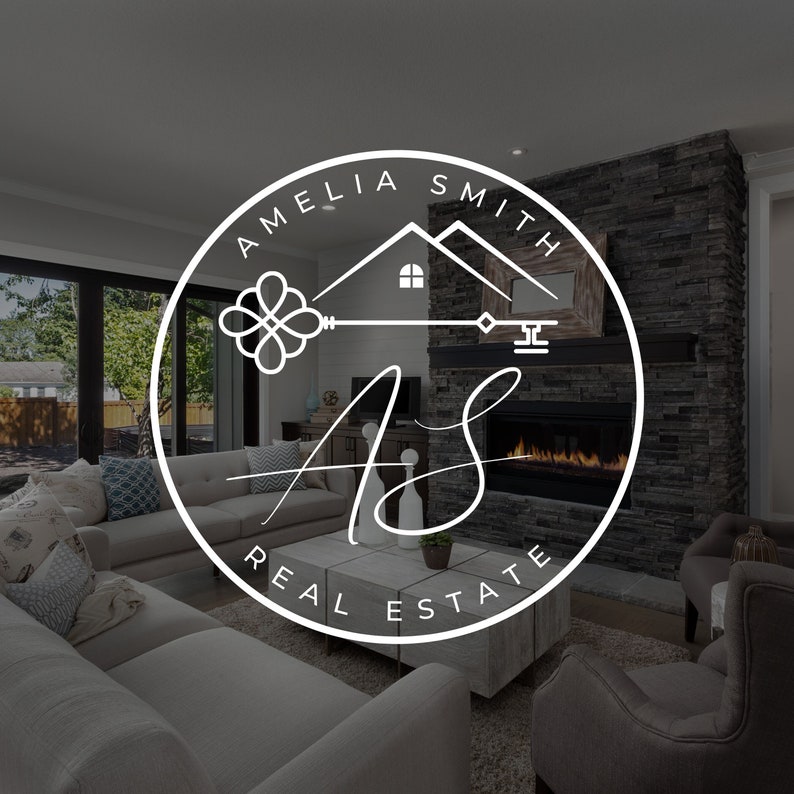 Real Estate Logo Design, Luxury House Canva Logo Template, DIY Realtor ...