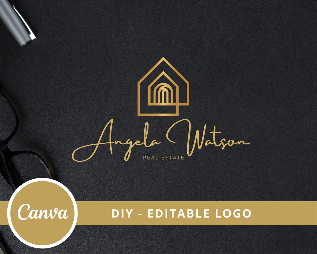 Modern House Realtor Logo Design, Real Estate Logo Canva Template, Real ...